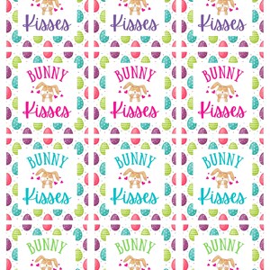 Easter Treat Tags, Easter Gift Tags, Bunny Kisses Treat Tags, Bunny ...
