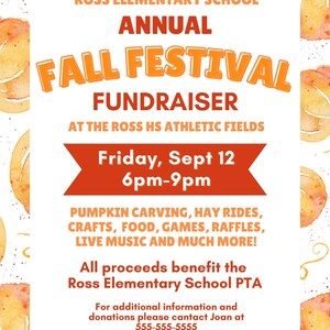 Fall Festival Flyer, Fall Flyer, Editable Fall Template, Fall ...