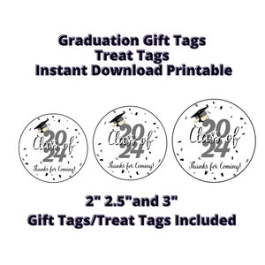 Graduation Thank You Tag, Congrats Grad Tag, Graduation Gift Tag ...