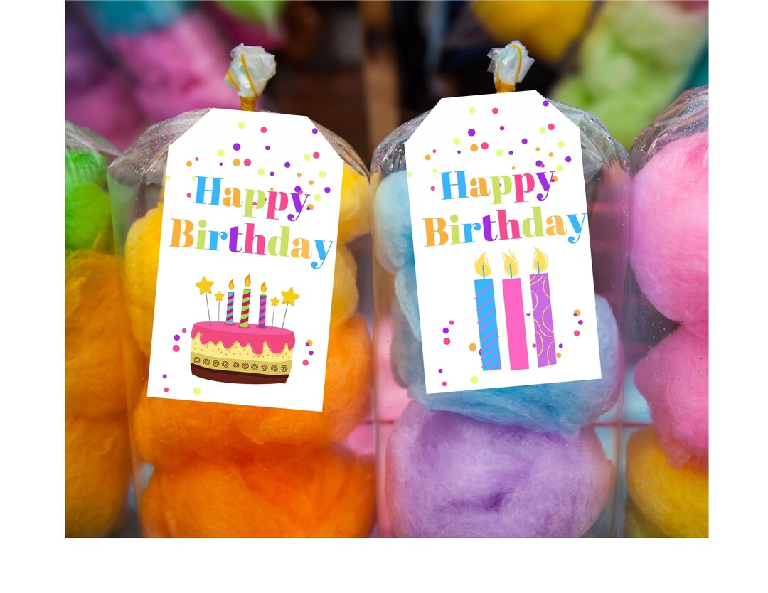 Printable Birthday Gift Tag, Birthday Treat Tags, Printable Treat Tags ...