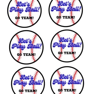 Baseball Gift Tags, Baseball Treat Tags, Let's Play Ball Treat Tags ...