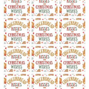 Printable Christmas Gift Tags, Gingerbread Tag, Gingerbread Gift Tag ...