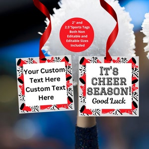 Editable Cheer Tag, Cheerleading Tag, Printable Cheer Tag, Cheerleader ...