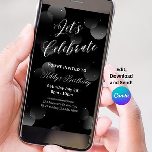 Mobile Invitation, Electronic Birthday Invitation, Birthday Evite ...