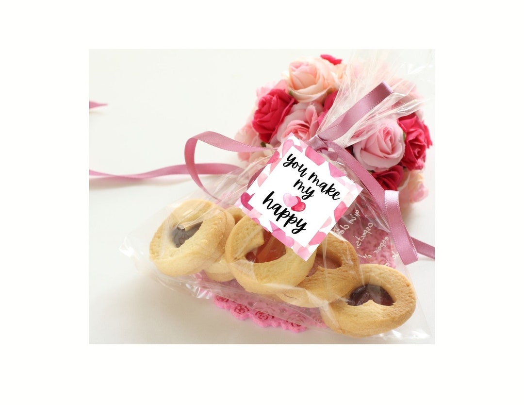 Valentine Treat Tags, Printable Goodie Bag Tags, Printable Cookie Tags ...