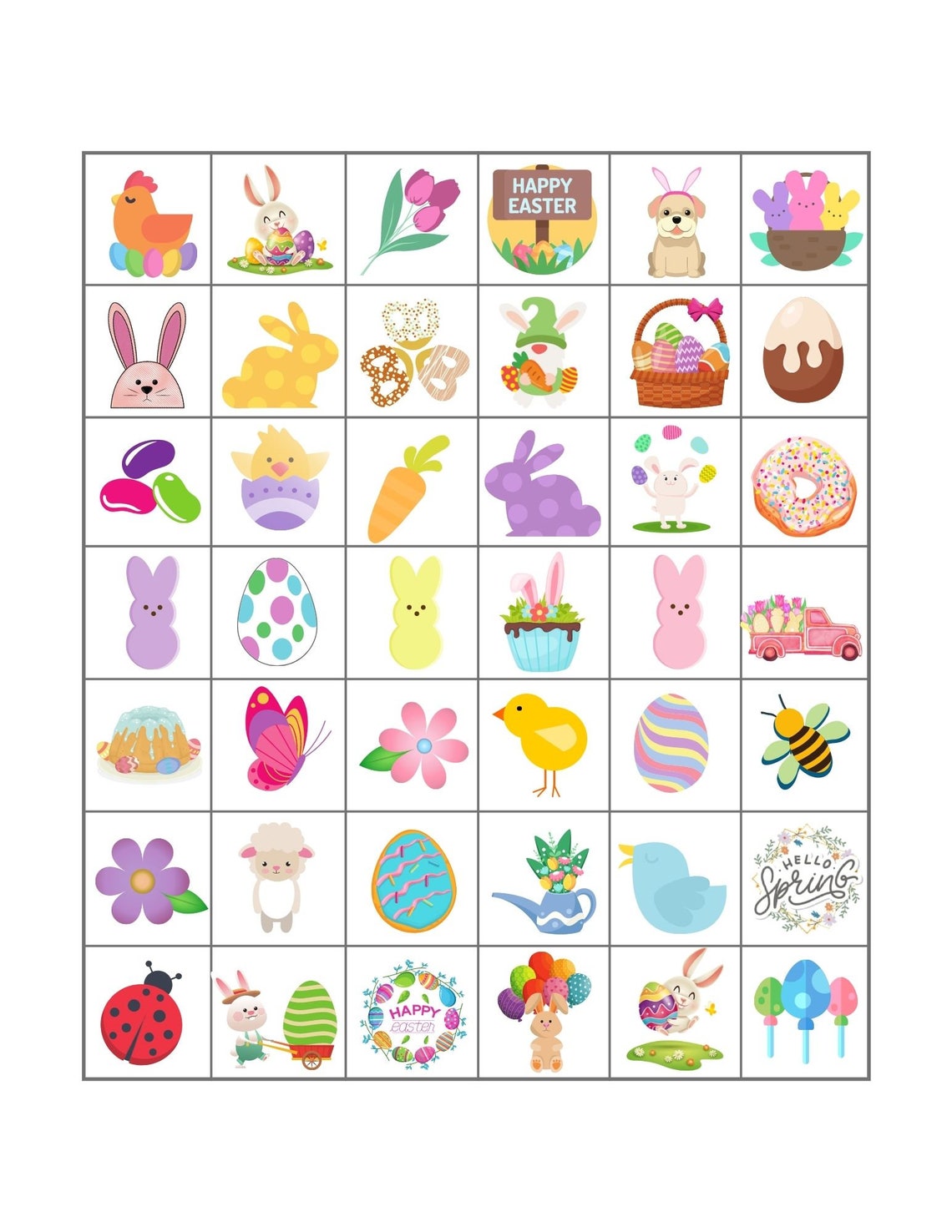 Easter Bingo Classroom Bingo Printable Bingo Cards Easter | Etsy