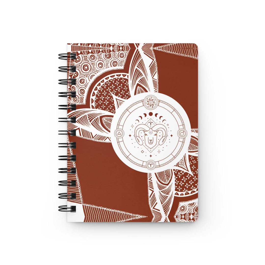 Aries Zodiac Journal | Spiral Bound Notebook, Astrology Gift for All ...