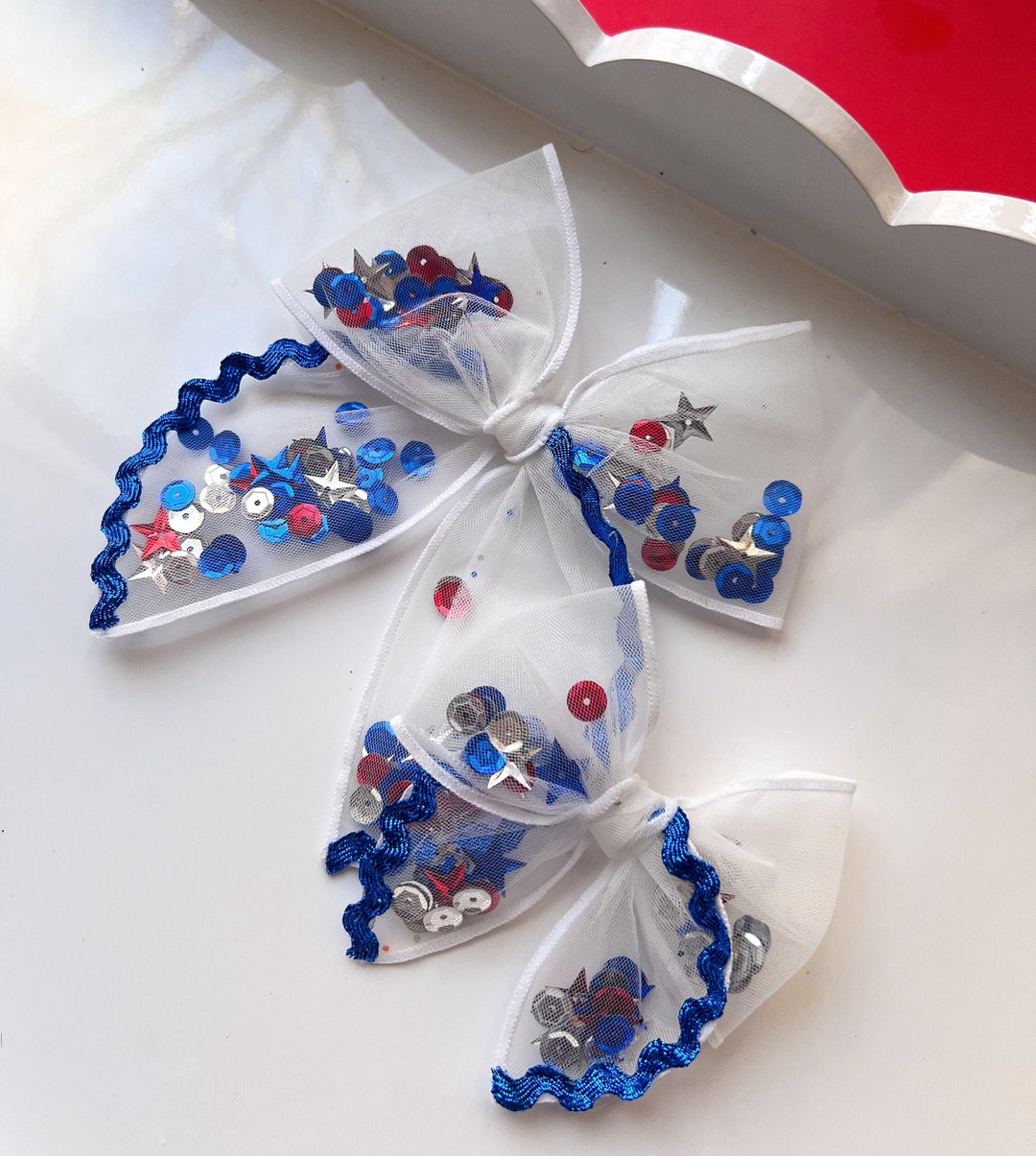 4th of July Shaker Bows,liberty Shaker Bow, 4th of July Hair Clip ...