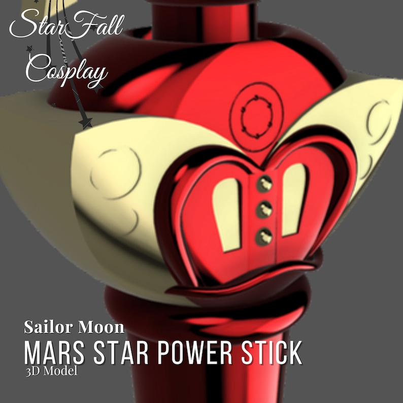 Mars Star Stick 3D Model Transformation Wand Sailor Scout - Etsy