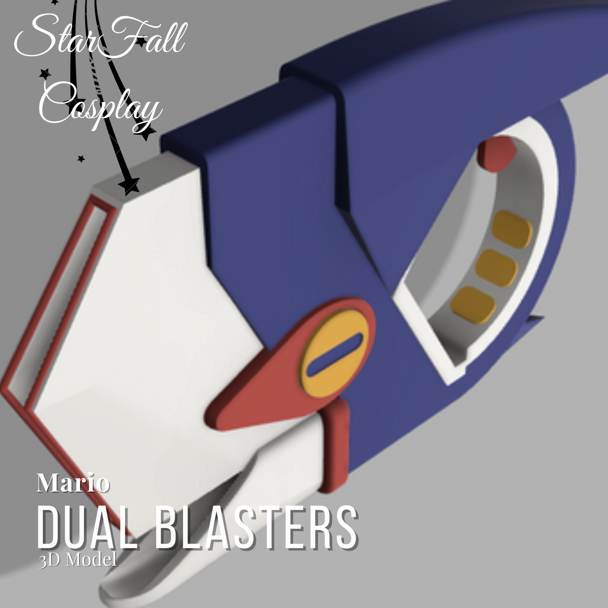 Mario Dual Blaster 3D Model - Etsy
