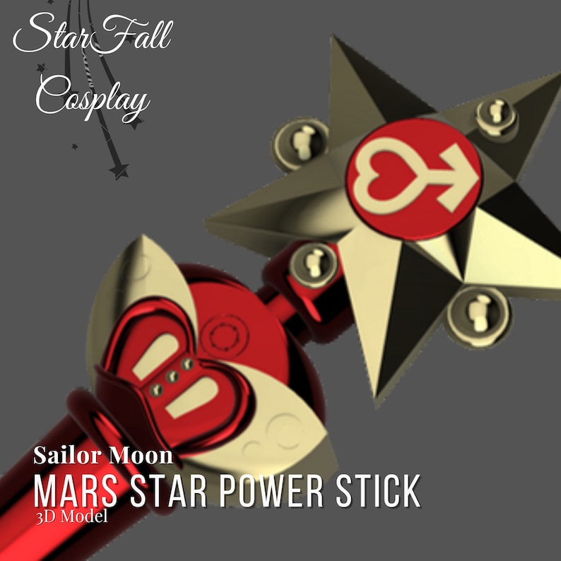 Mars Star Stick 3D Model Transformation Wand Sailor Scout - Etsy