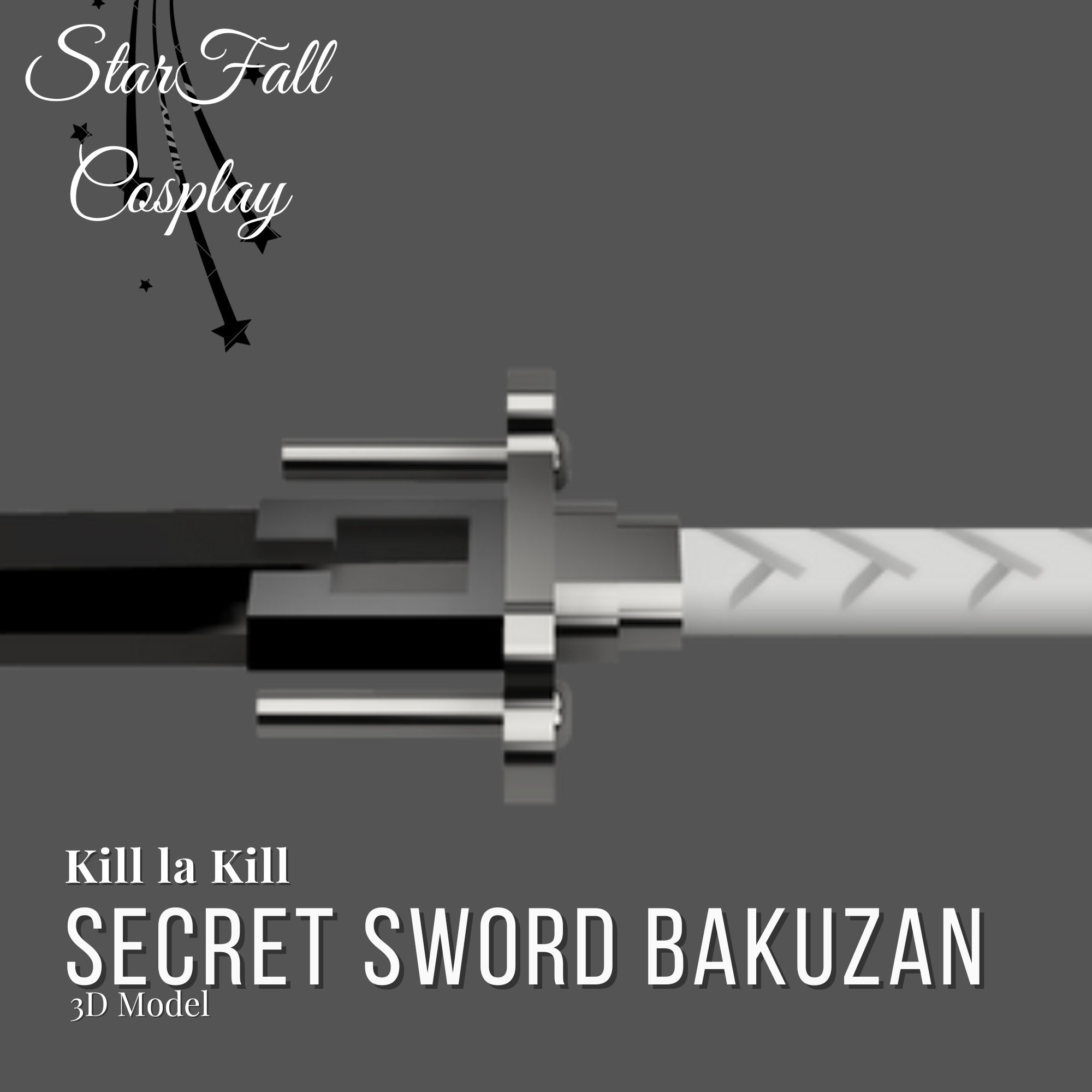 Secret Sword Bakuzan 3D Model - Etsy