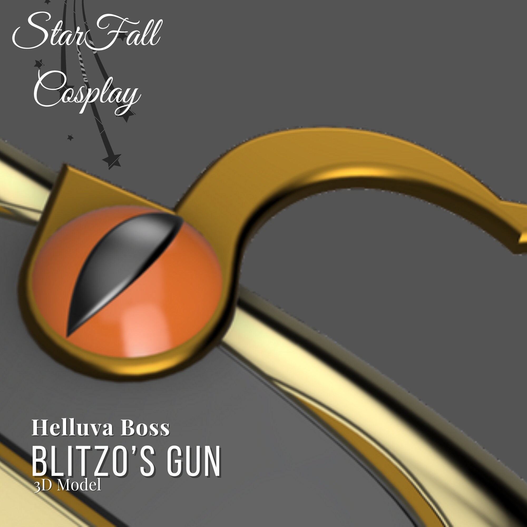 Blitzo's Gun 3D Model Helluva Boss - Etsy UK