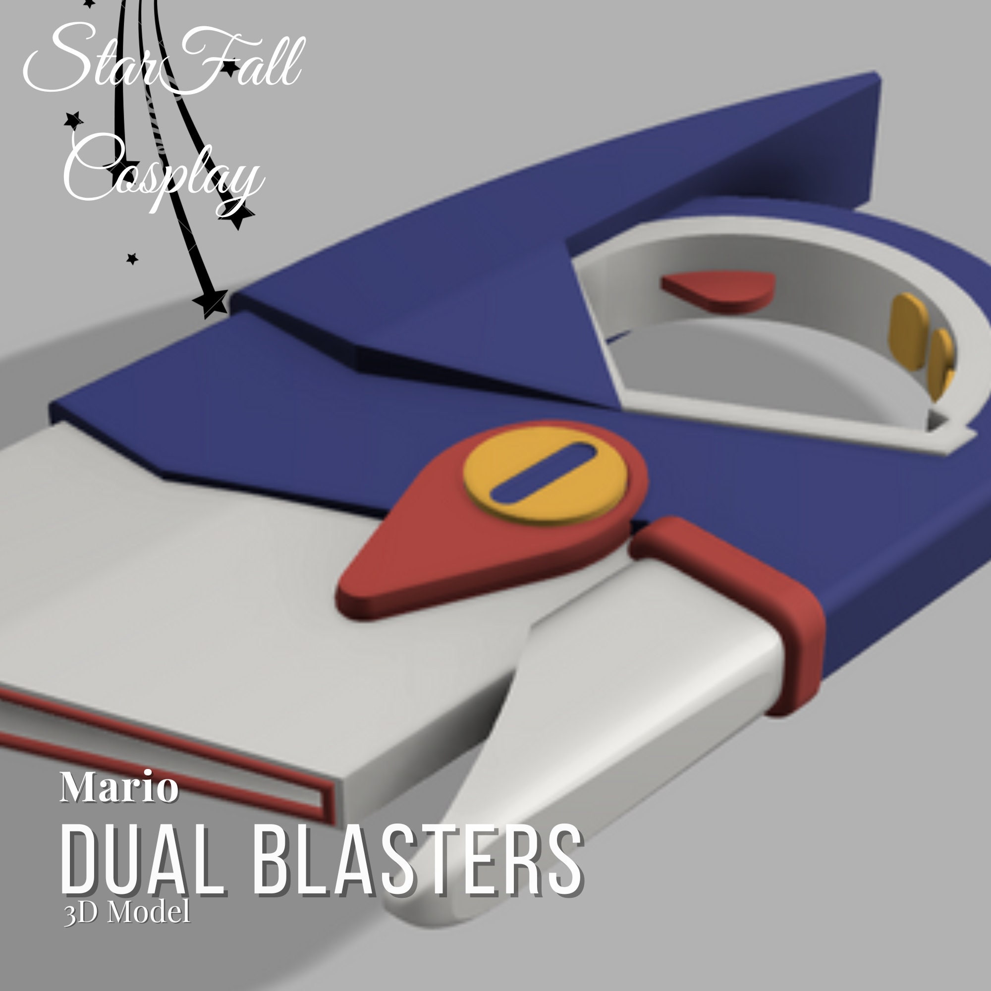 Mario Dual Blaster 3D Model - Etsy