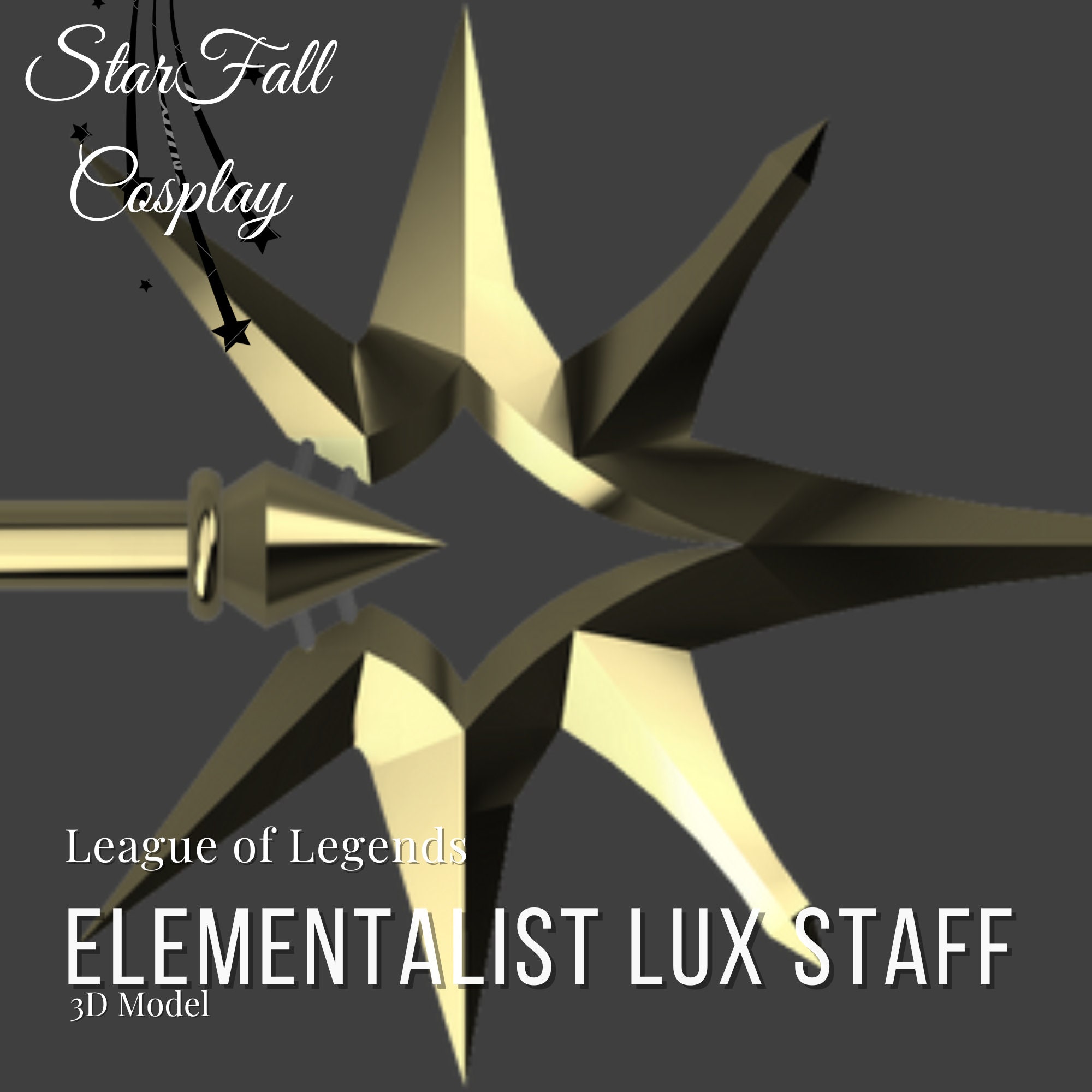 Elementalist Lux Staff 3D Model - Etsy