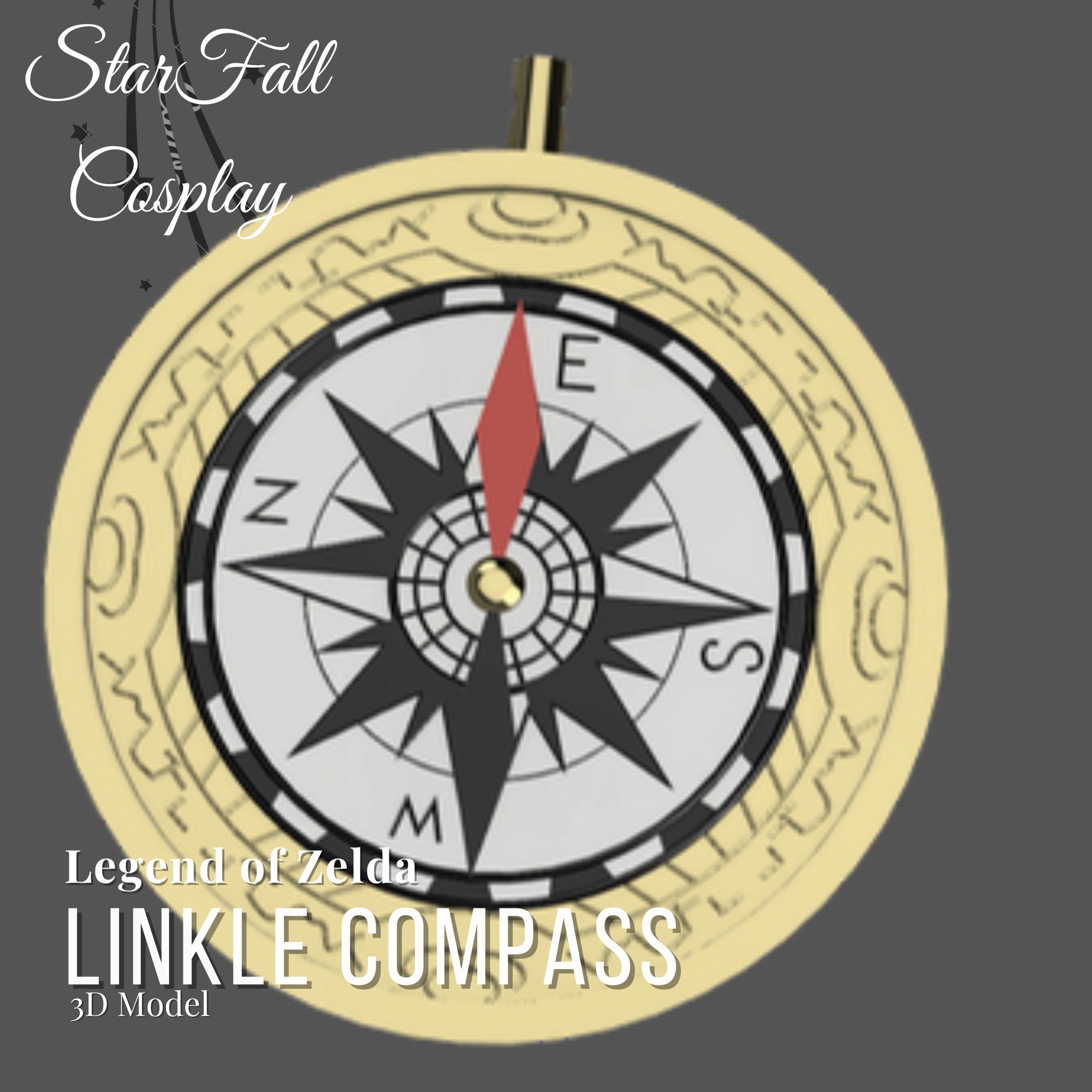 Linkle Compass 3D Model - Etsy