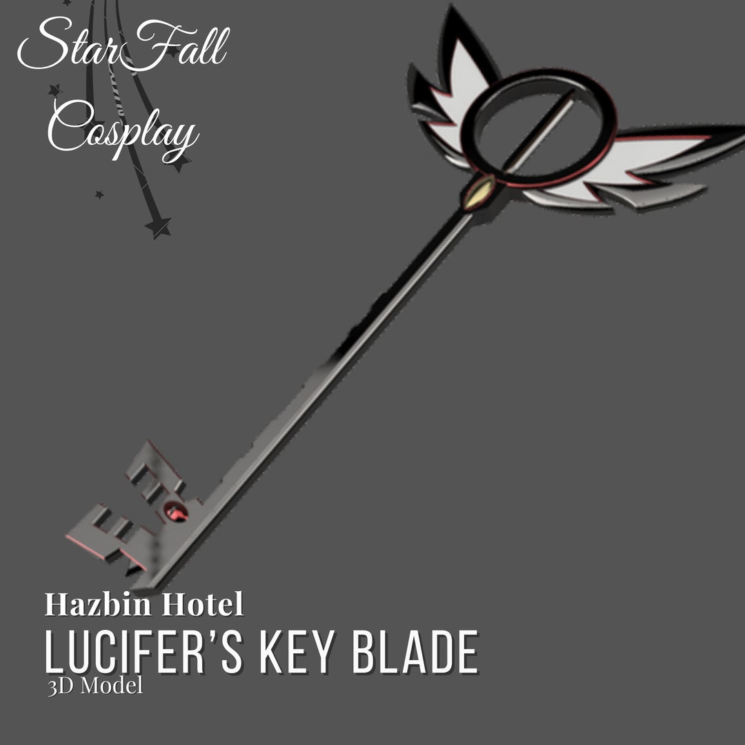 Lucifer Morningstar's Keyblade 3D Model Hazbin Hotel Cosplay - Etsy