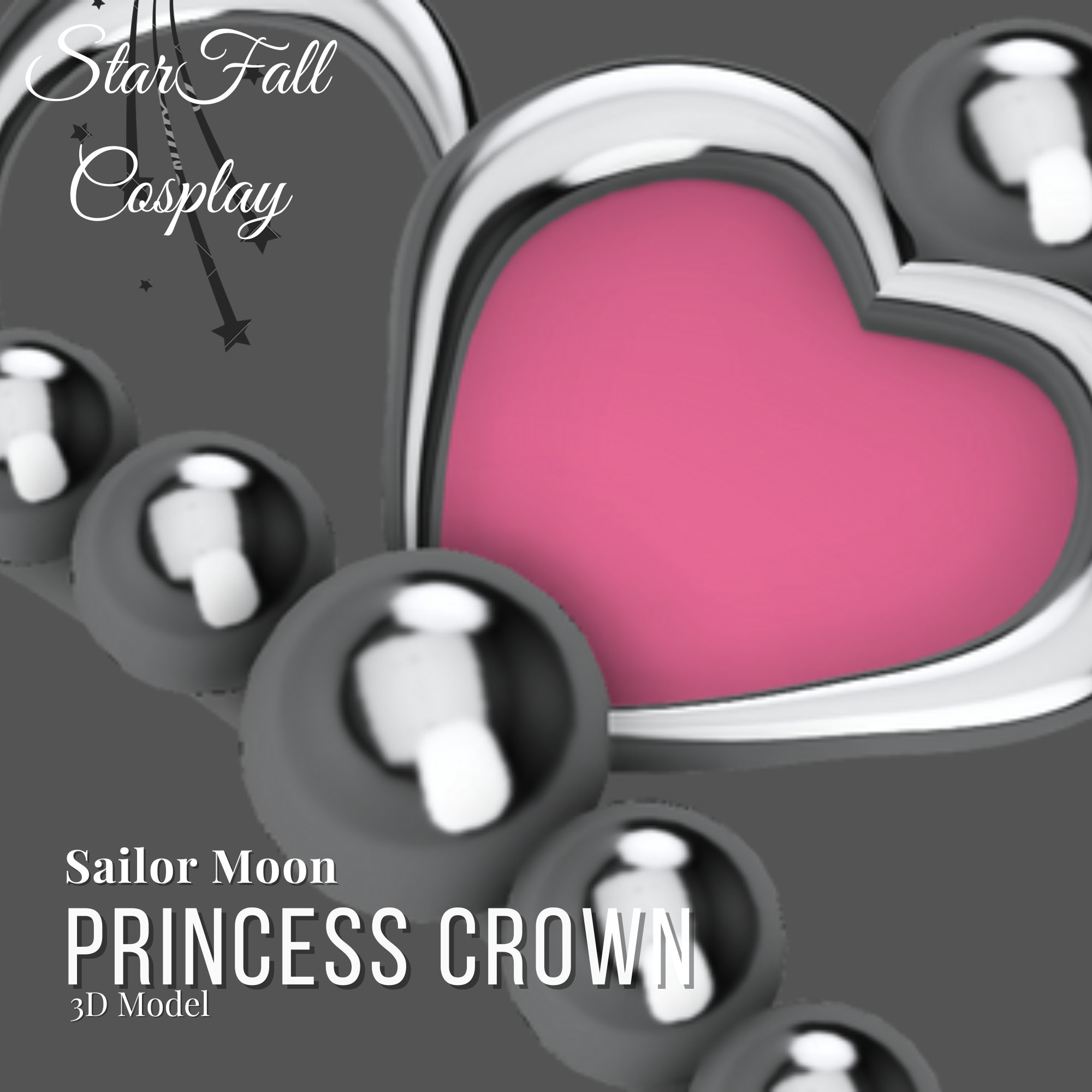 Princess Crown 3D Model - Sailor Moon - Etsy