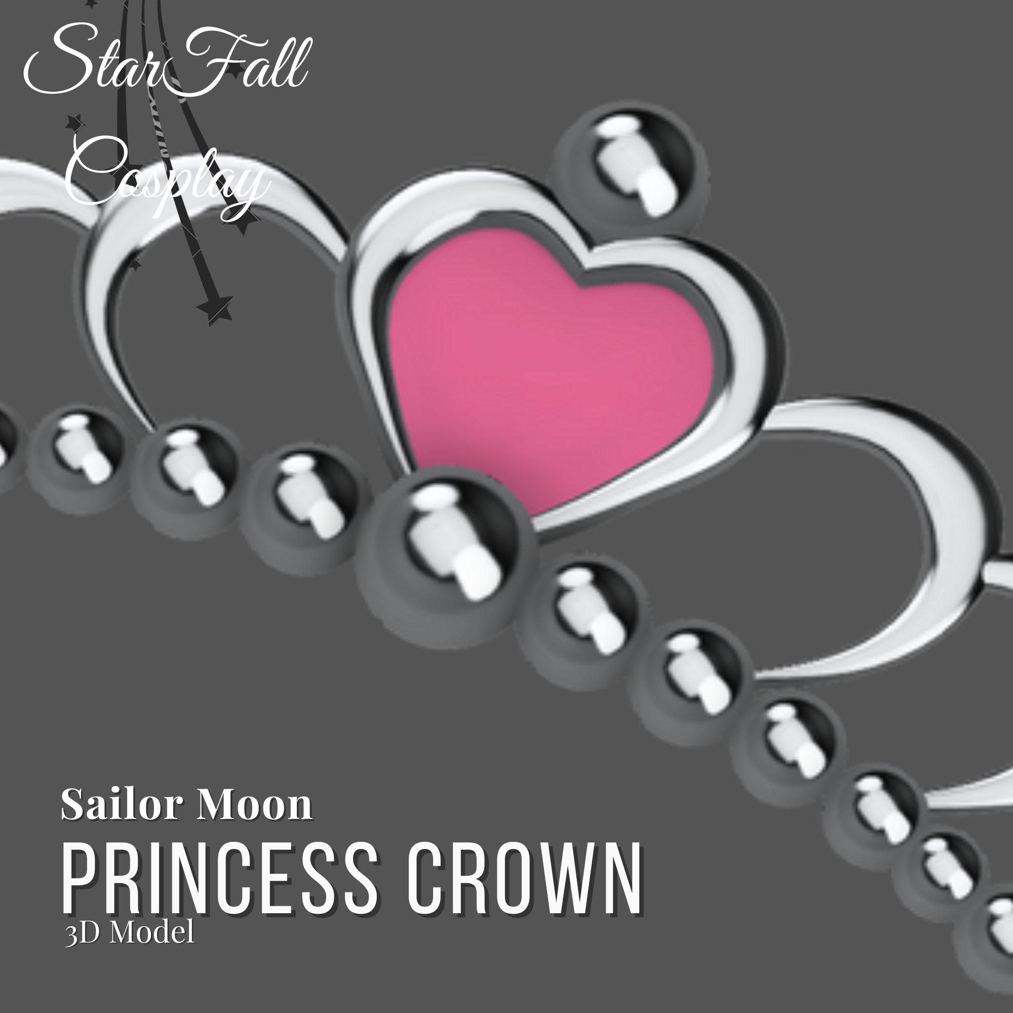 Princess Crown 3D Model - Sailor Moon - Etsy