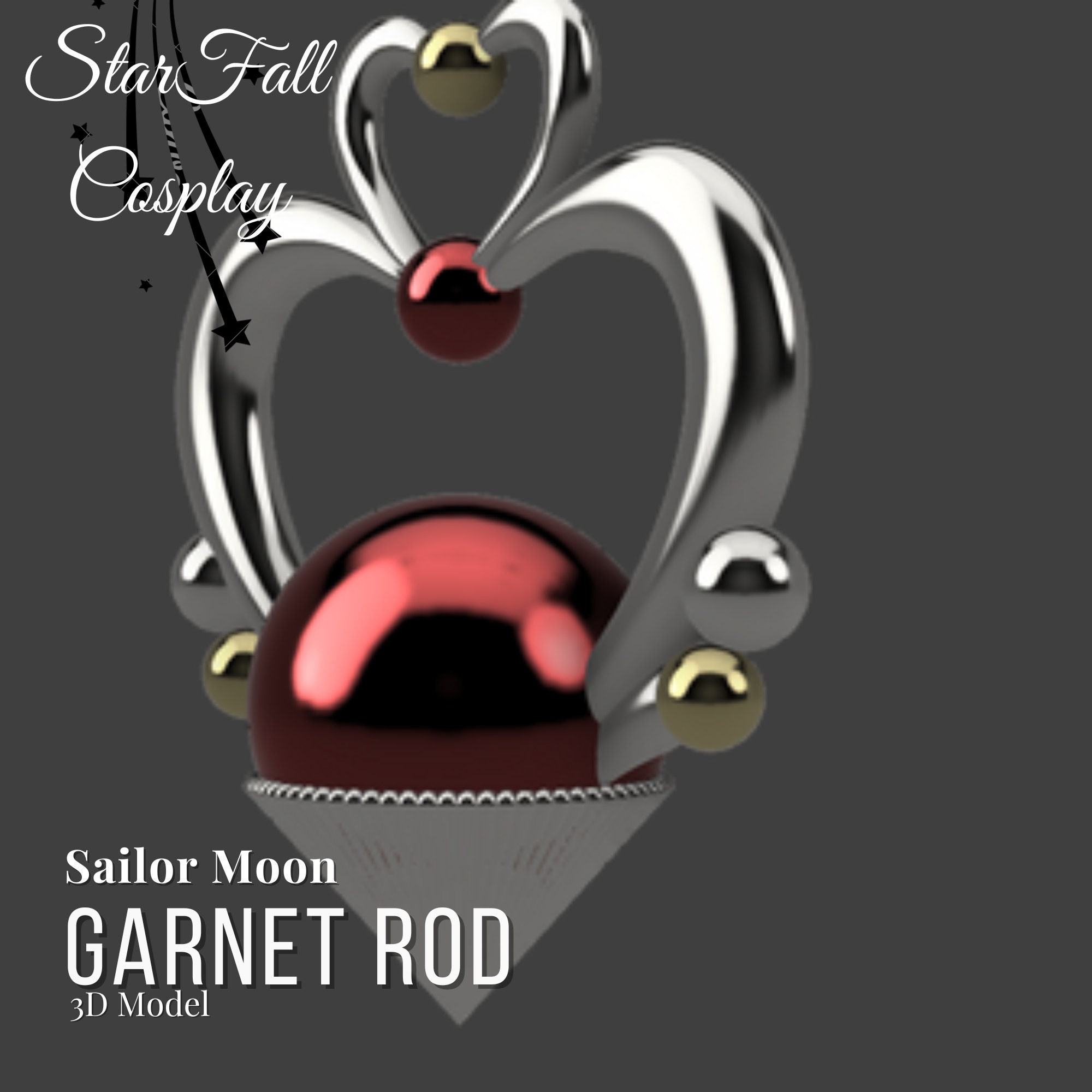Garnet Rod Sailor Pluto 3D Model - Etsy