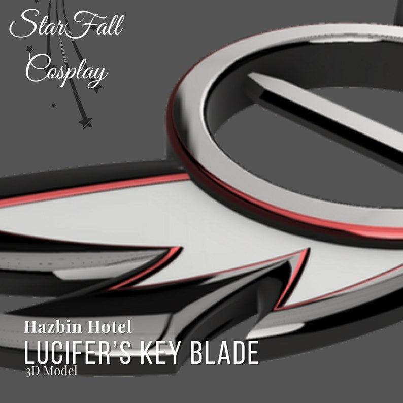 Lucifer Morningstar's Keyblade 3D Model Hazbin Hotel Cosplay - Etsy