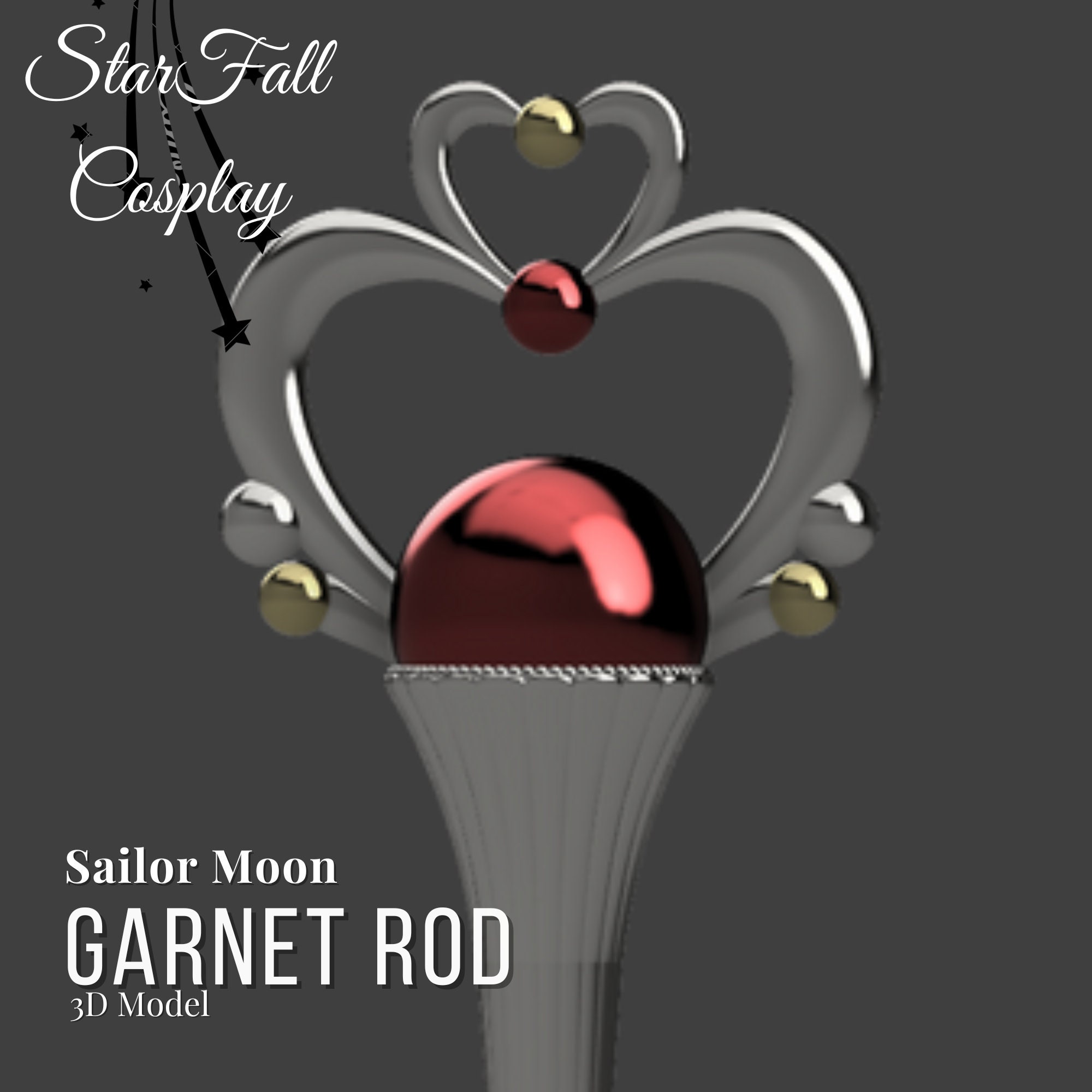 Garnet Rod Sailor Pluto 3D Model - Etsy