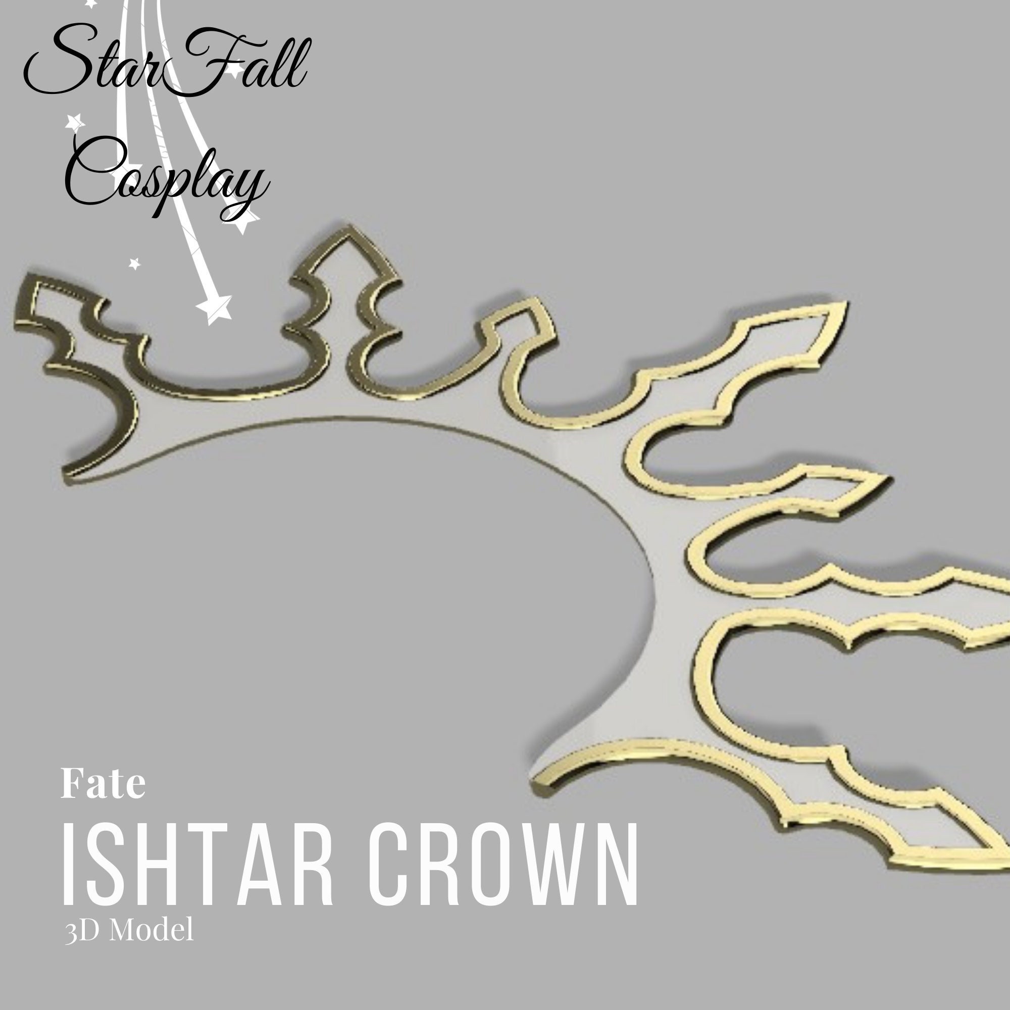 Ishtar Crown 3D Model - Etsy