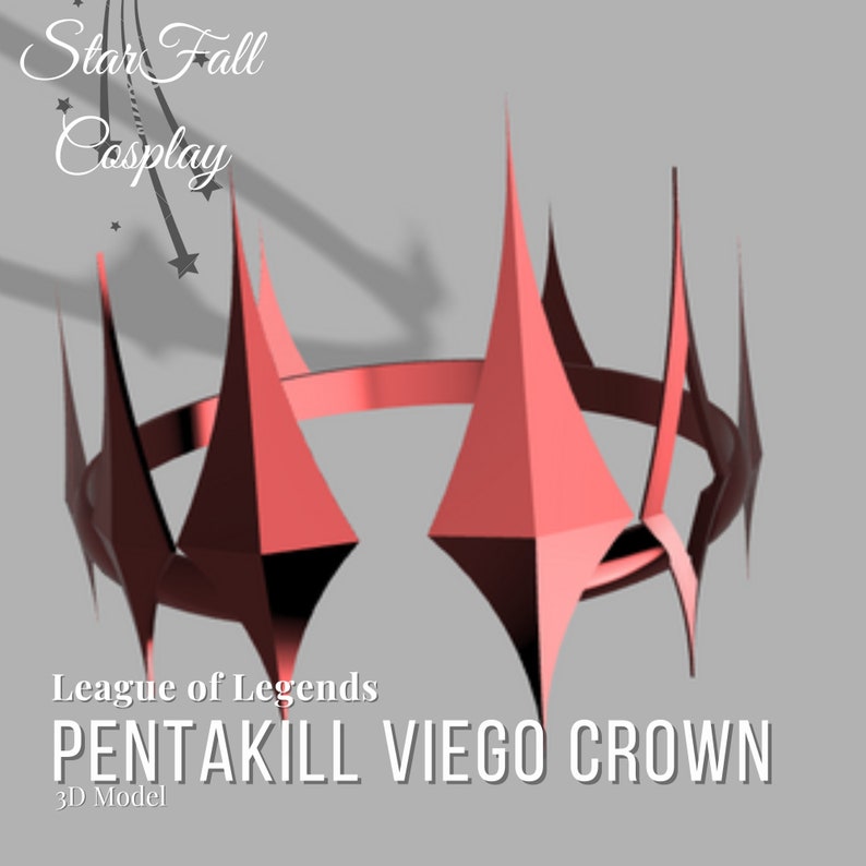 Pentakill Viego Crown 3D Model - Etsy