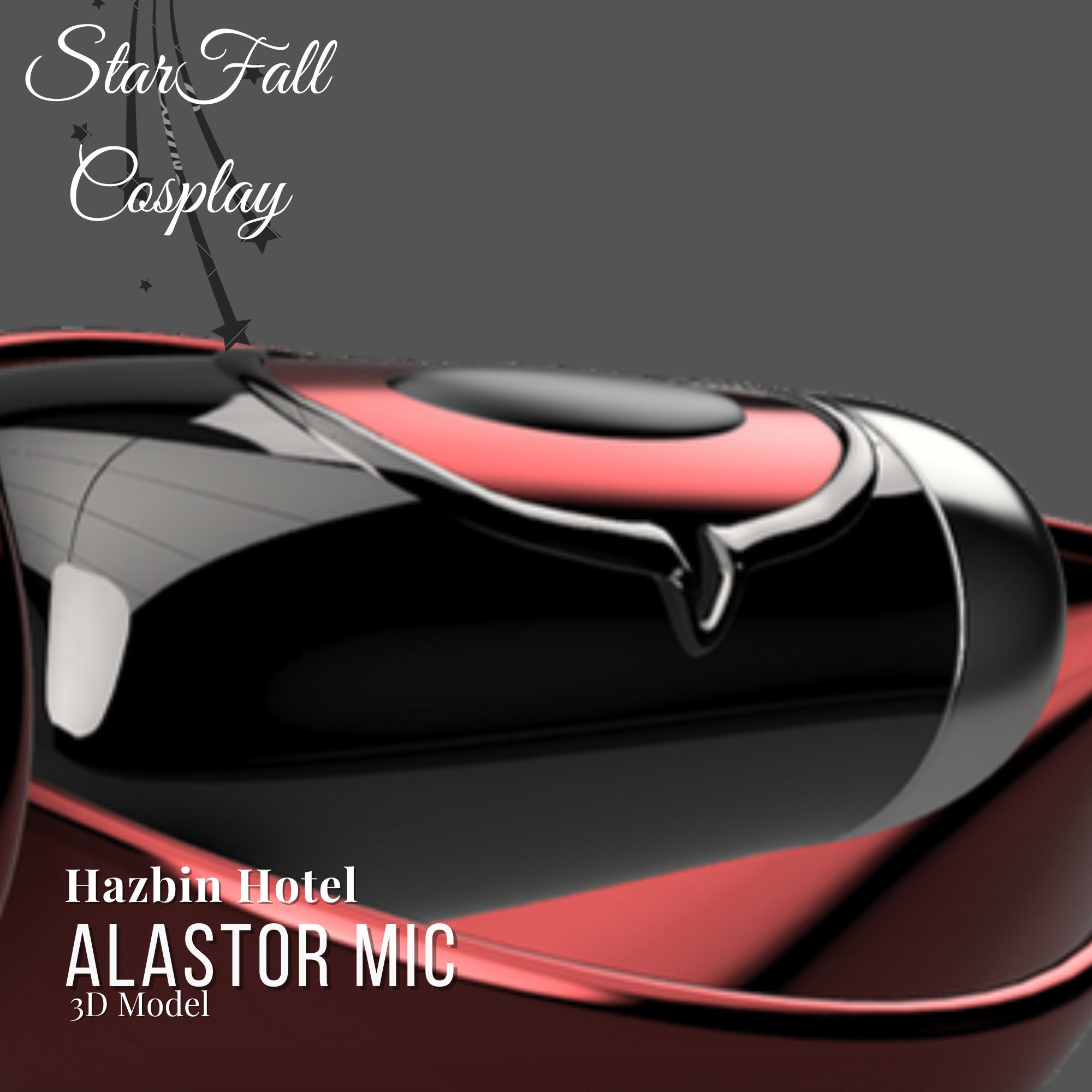 Alastor Mic 3D Model Hazbin Hotel - Etsy