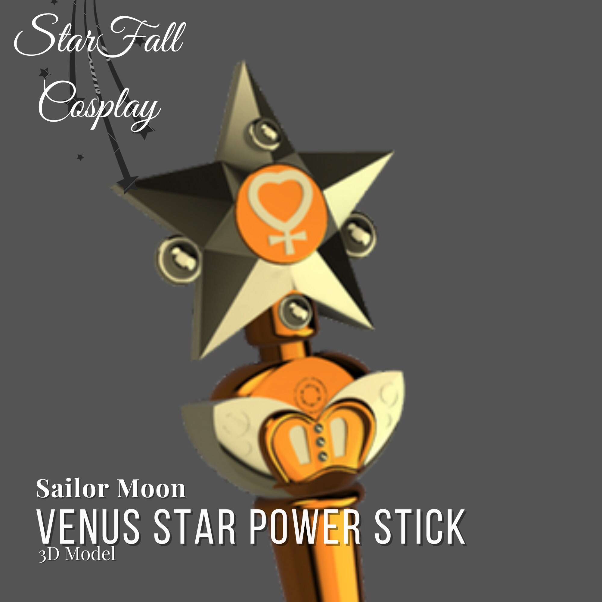 Venus Star Stick 3D Model Transformation Wand Sailor Scout - Etsy