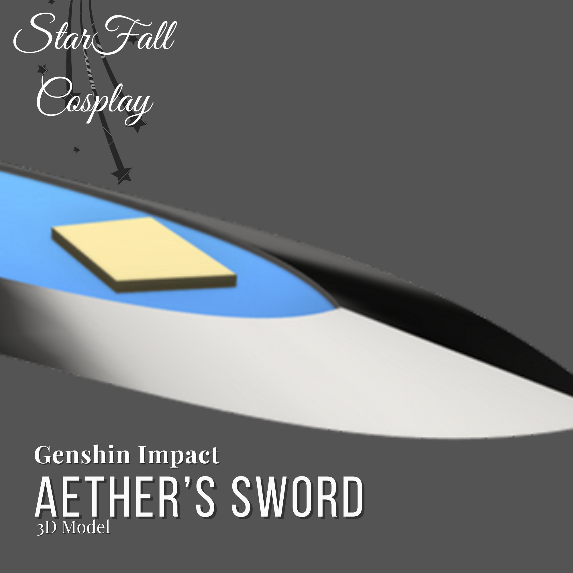 Aether Sword 3D Model Genshin Impact - Etsy
