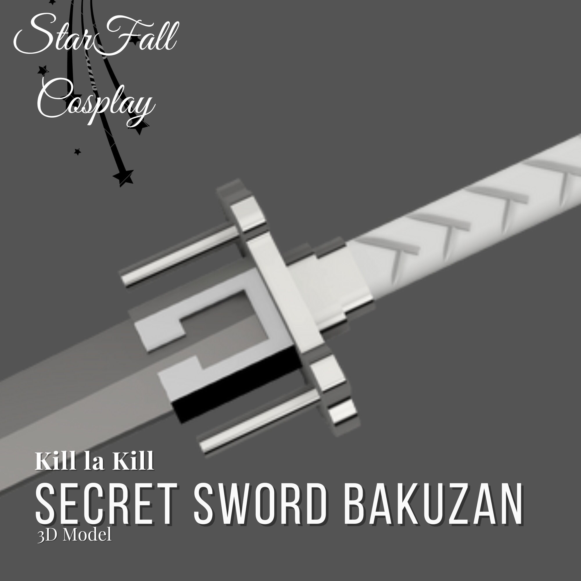 Secret Sword Bakuzan 3D Model - Etsy