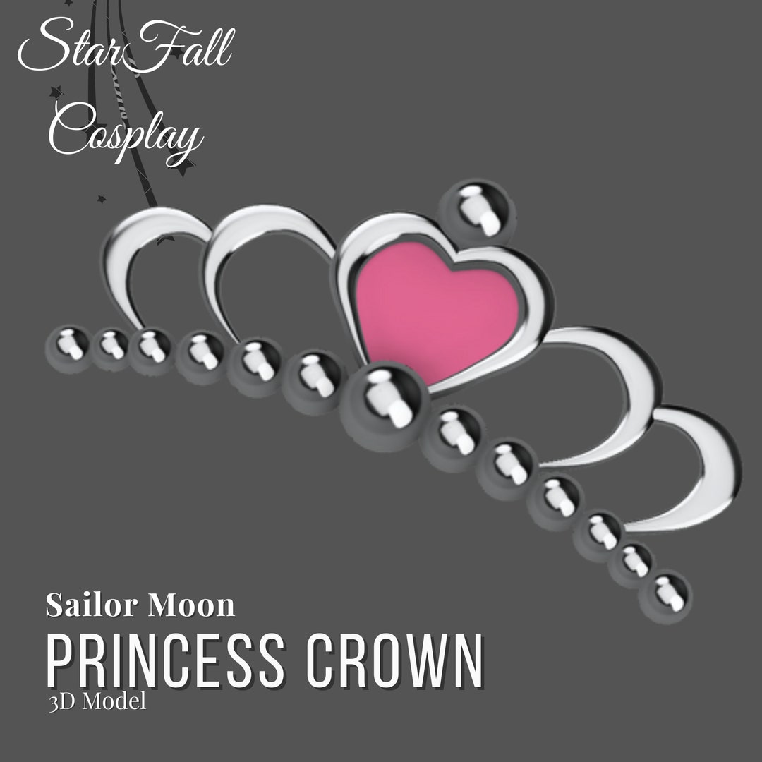 Princess Crown 3D Model - Sailor Moon - Etsy