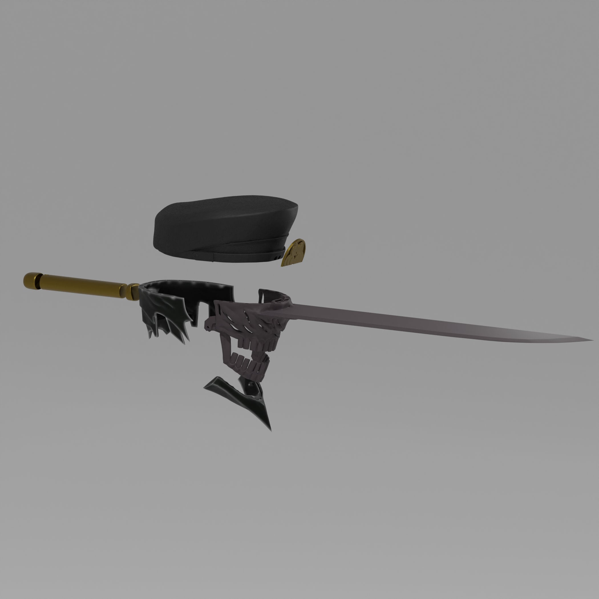 Anime Katana Inspired 3D Model Fan Art for Cosplay - Etsy Australia