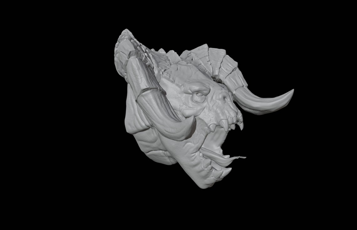 Deathclaw Life Size Head 3D Model for 3D Printing - Etsy