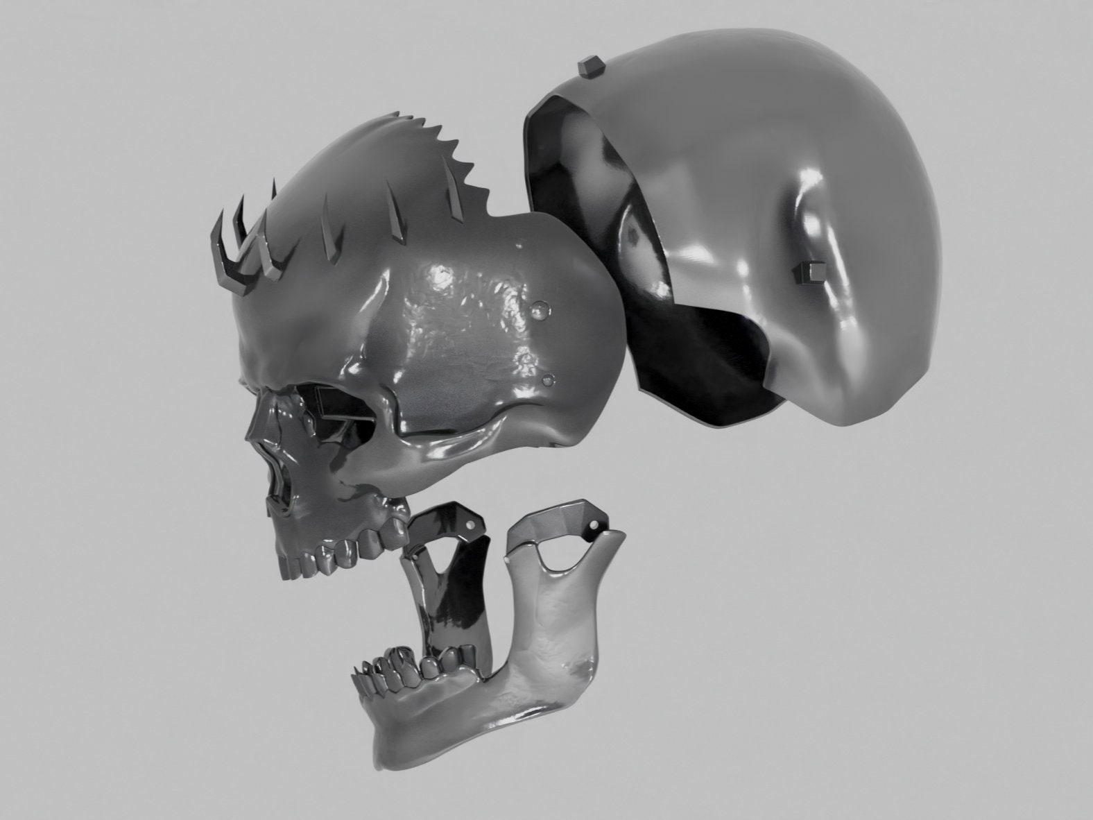 Skull Knight Helmet Manga Accurate 3D Model Fan Art for Cosplay - Etsy