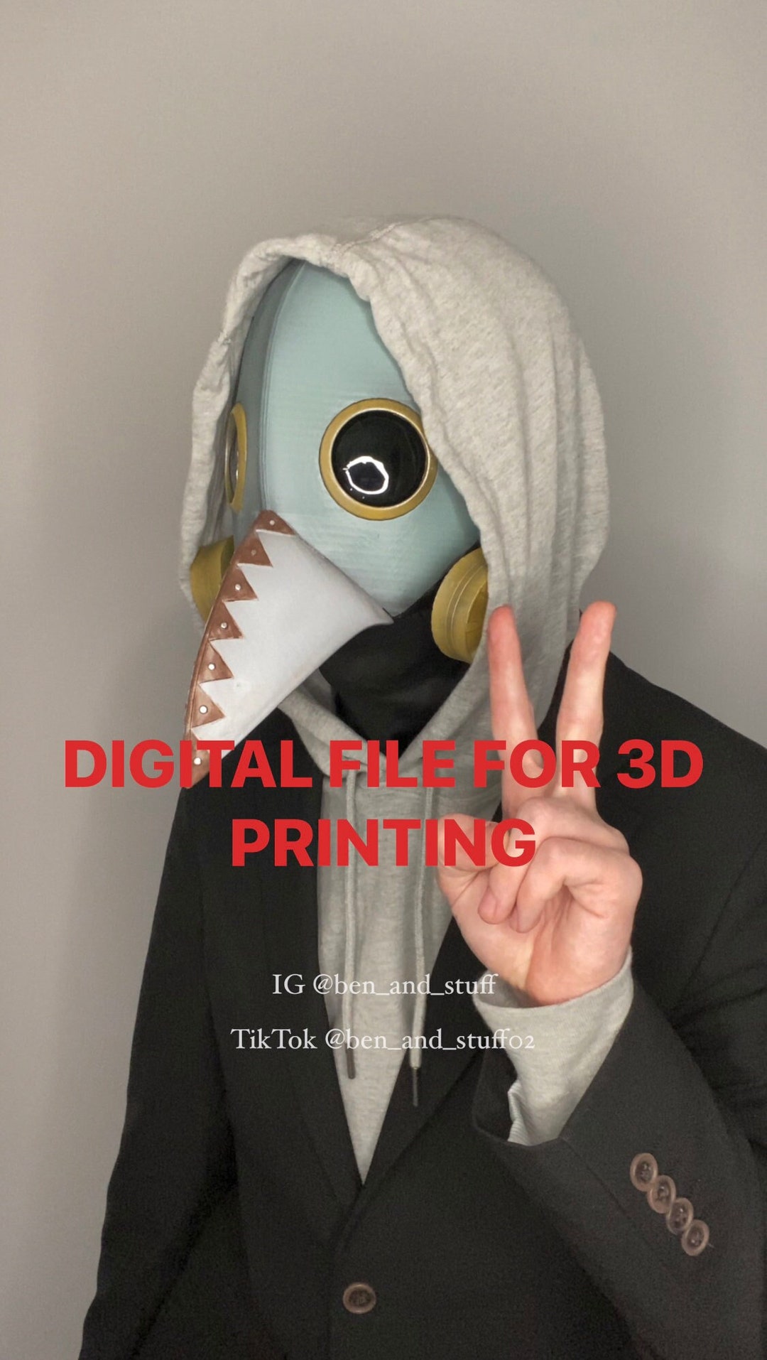 Anime Accurate Violence Mask 3D Model Fan Art for Cosplay - Etsy