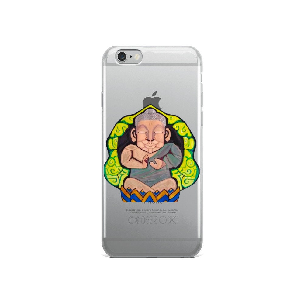 Hand Painted Poster Color Buddha Meditation iPhone Case - Etsy
