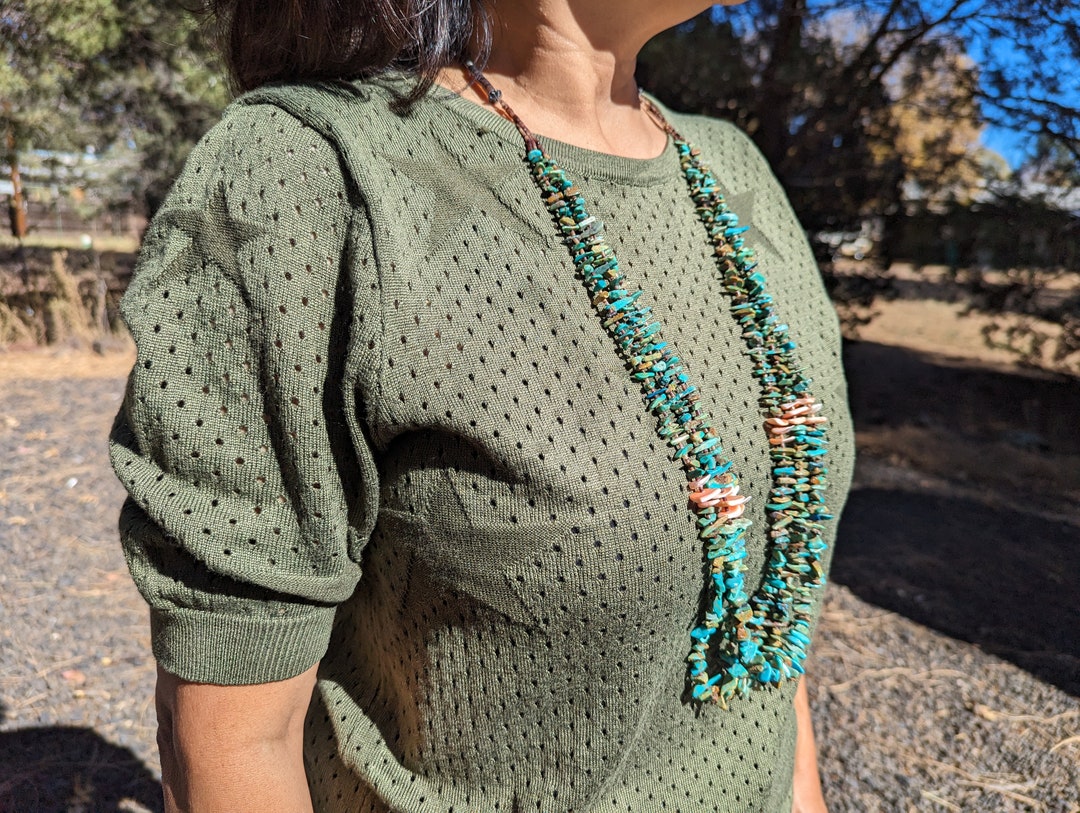 Exquisite Handmade Native American Nugget Turquoise Necklace – Unique ...
