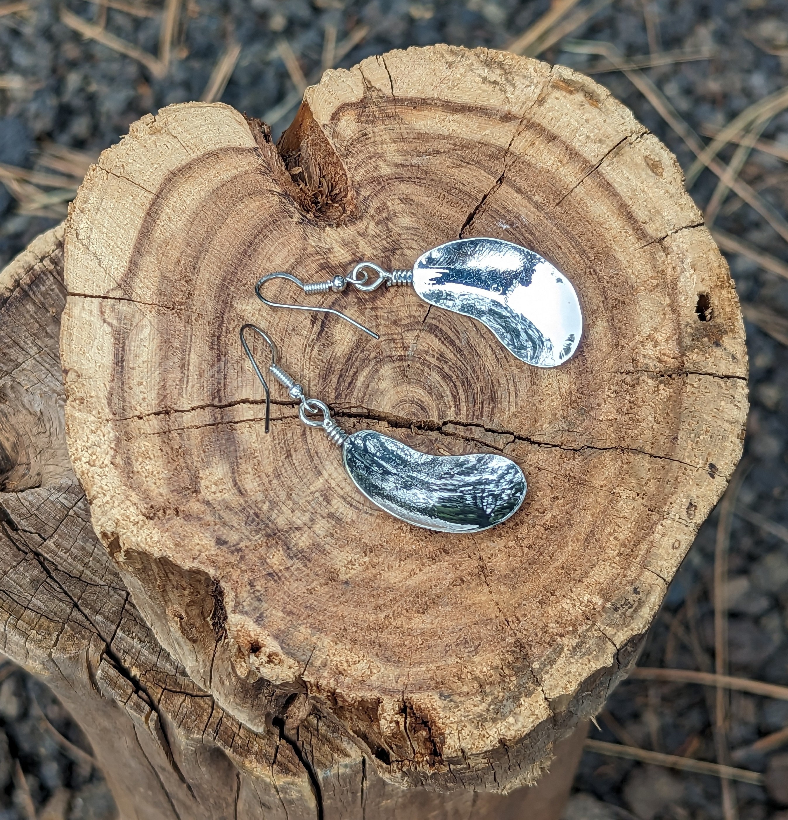 Navajo Dangle Feather Earrings Native American Handmade Jewelry Signed ...