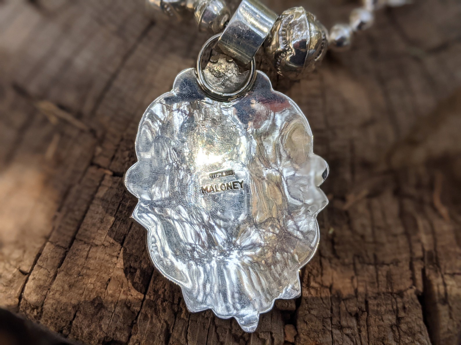 Conjunto vintage de collar y pendientes de turquesa en plata de ley ...