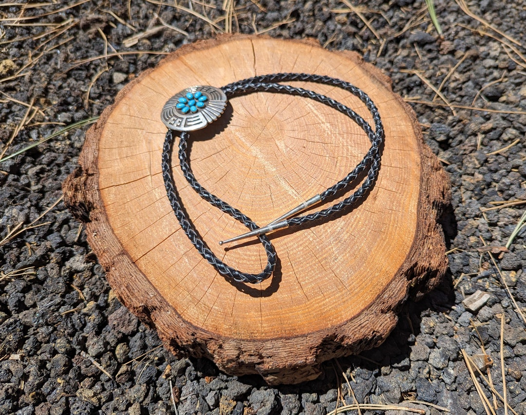 Native American Bolo Tie Navajo Jewelry Signed by Artisan Rosco Scott ...