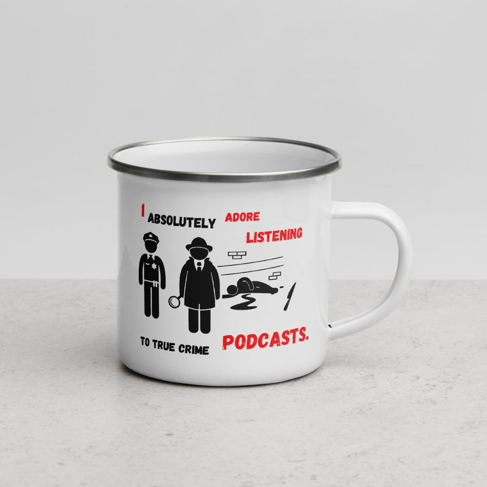 True Crime Podcast Mug Crime Mug Gift for Crime Fans Funny - Etsy