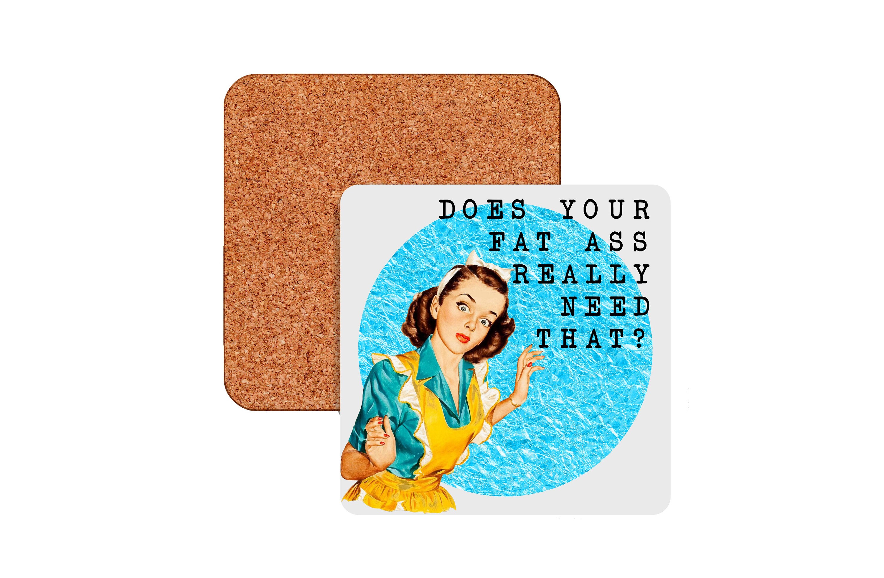 Set of 6 Not so Friendly Diet Reminder Coasters - Etsy