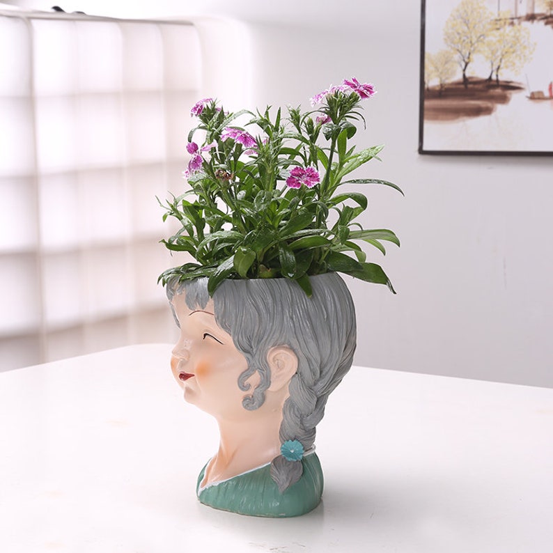 Planters & Pots Craft Supplies & Tools Home & Hobby Cutie Planter Girl ...