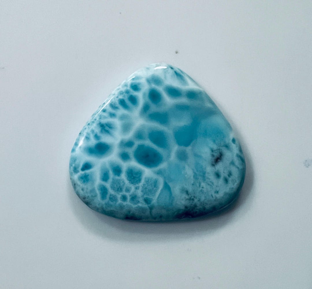 Natural Larimar Cabochon, High Grade Larimar Cab, Turtle Back Larimar ...