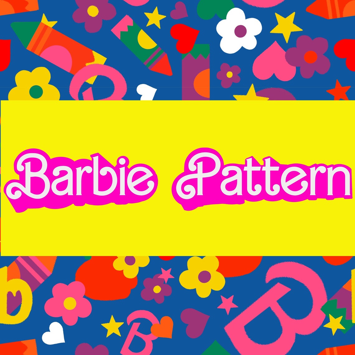 Seamless barbie Pattern PDF - Etsy