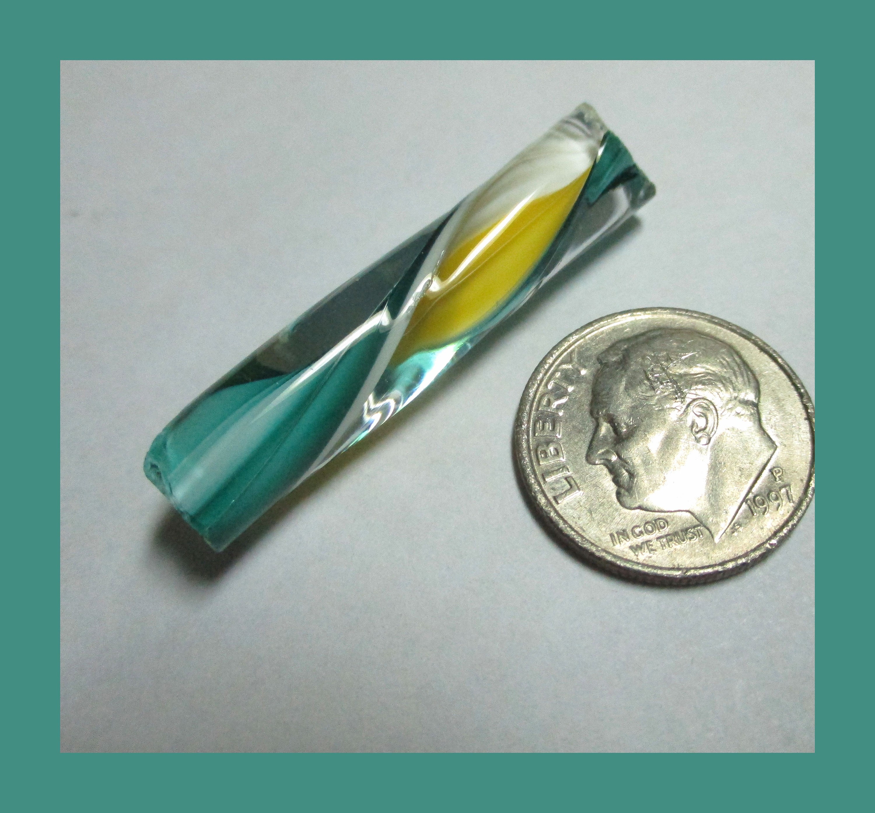 SANDWICH GLASS WAND – Antique Pre-1900 – 36 X 8 Mm – Highly Suitable ...
