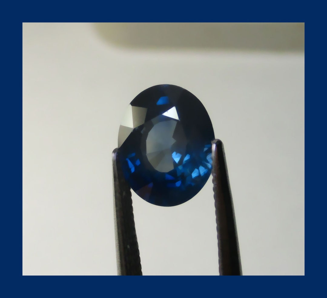 BLUE BICOLOR SAPPHIRE – 10 X 8 Mm Facetted Oval – Vintage Natural Thai ...