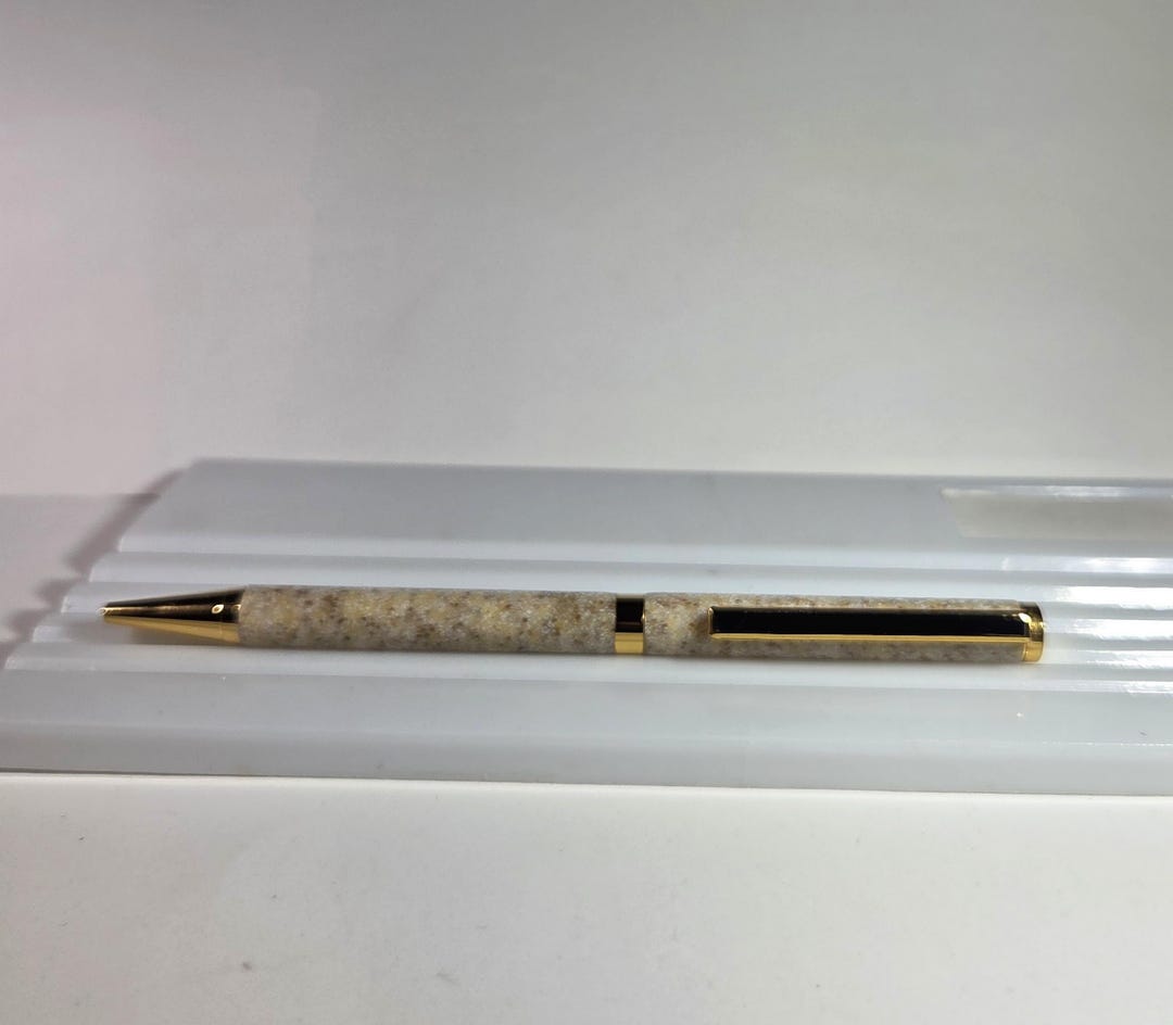 BROWN SLIMLINE CORIAN Pen – Hand Lathed - Custom Made – One of A Kind ...